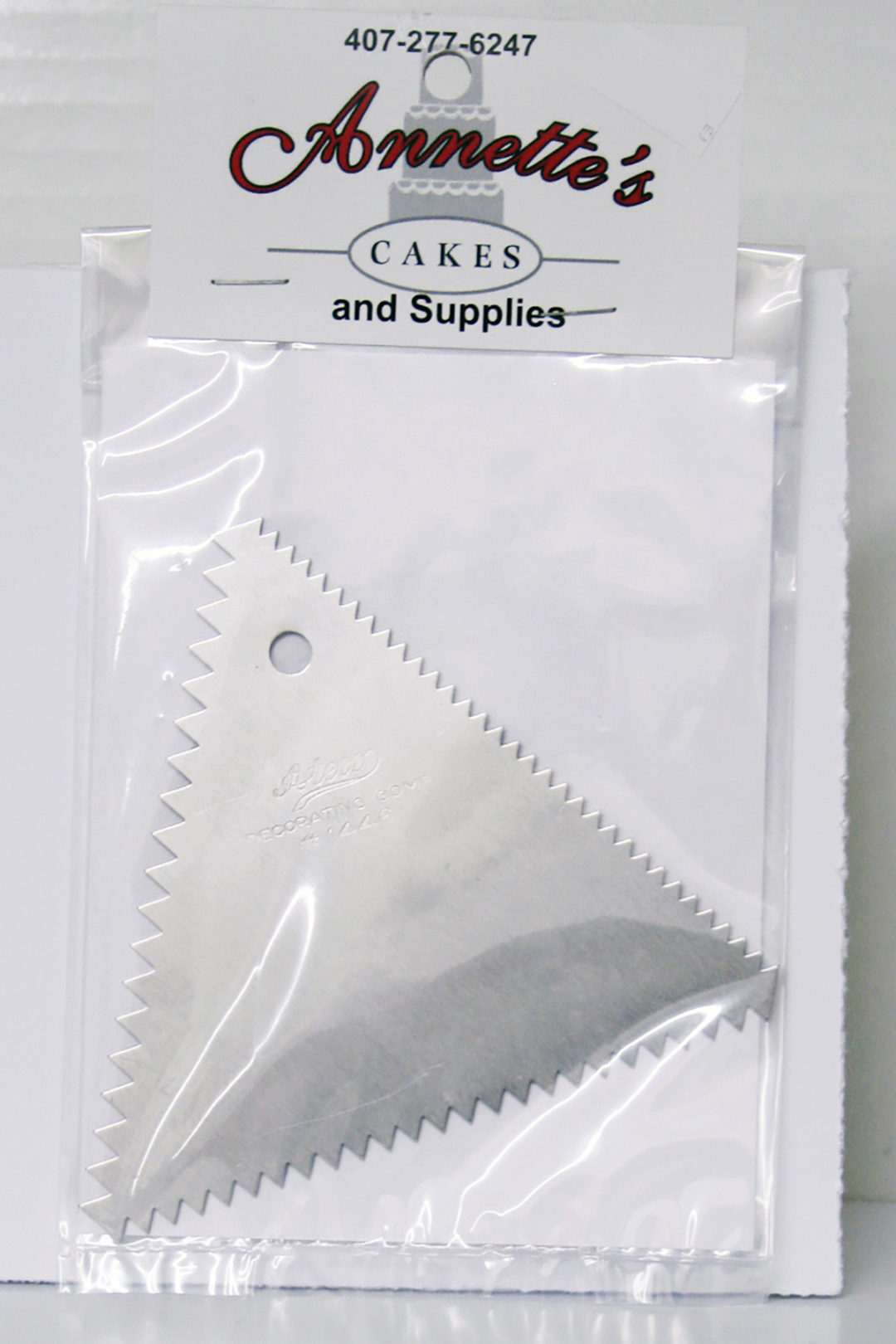 Metal Cake Comb- Triangle | Annettes Cake Supplies