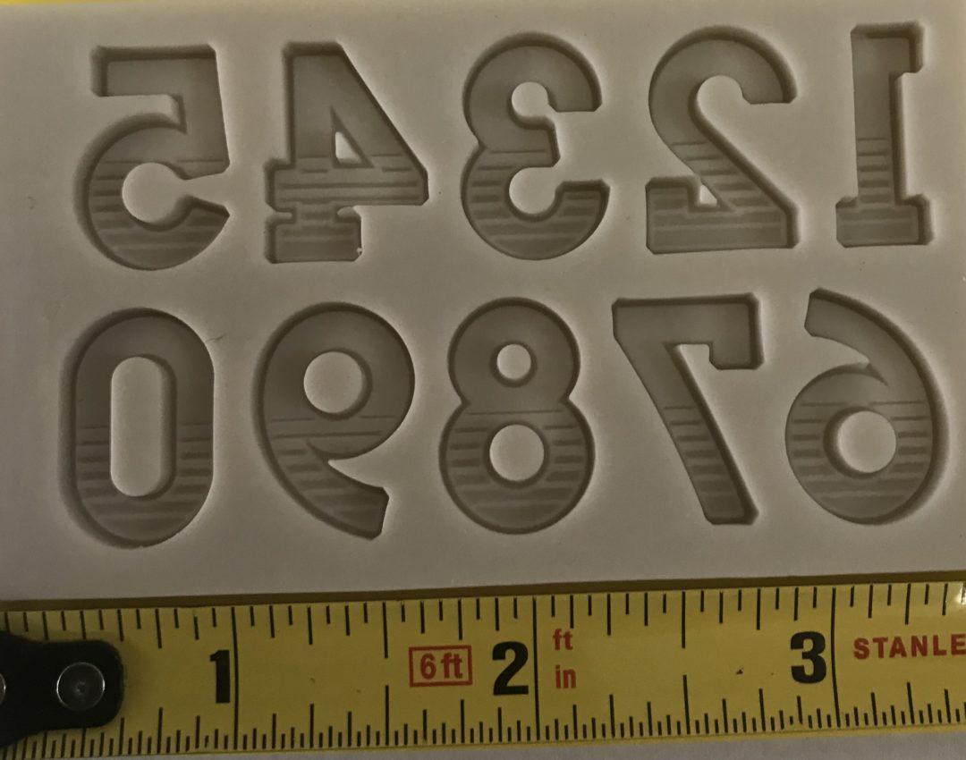 Small Silicone Number with Lines - Annettes Cake Supplies