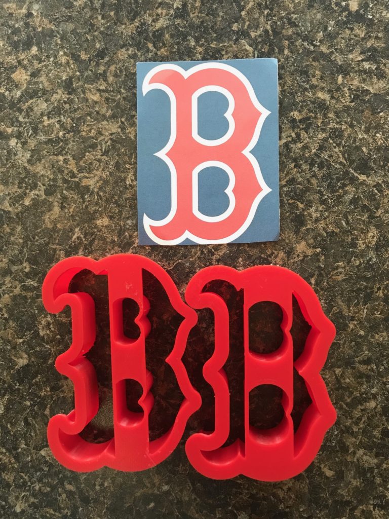 Boston Red Sox B Logo Fondant Cookie Cutter - Annettes Cake Supplies